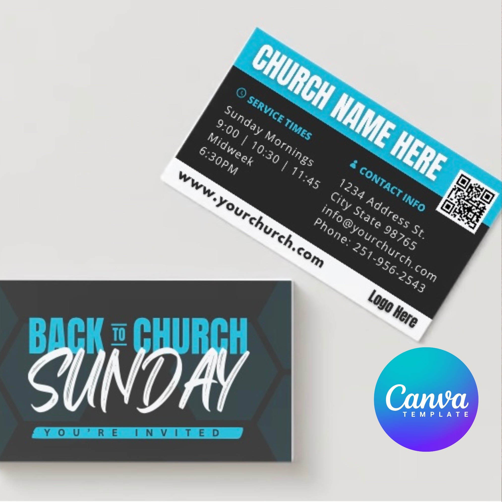 DIY Church Invite Card Template - Etsy