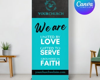 DIY Church Retractable Banner Canva Template - Etsy