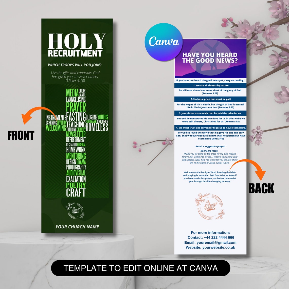 DIY Church Evangelism Tract, Salvation Tract Printable, Customisable ...