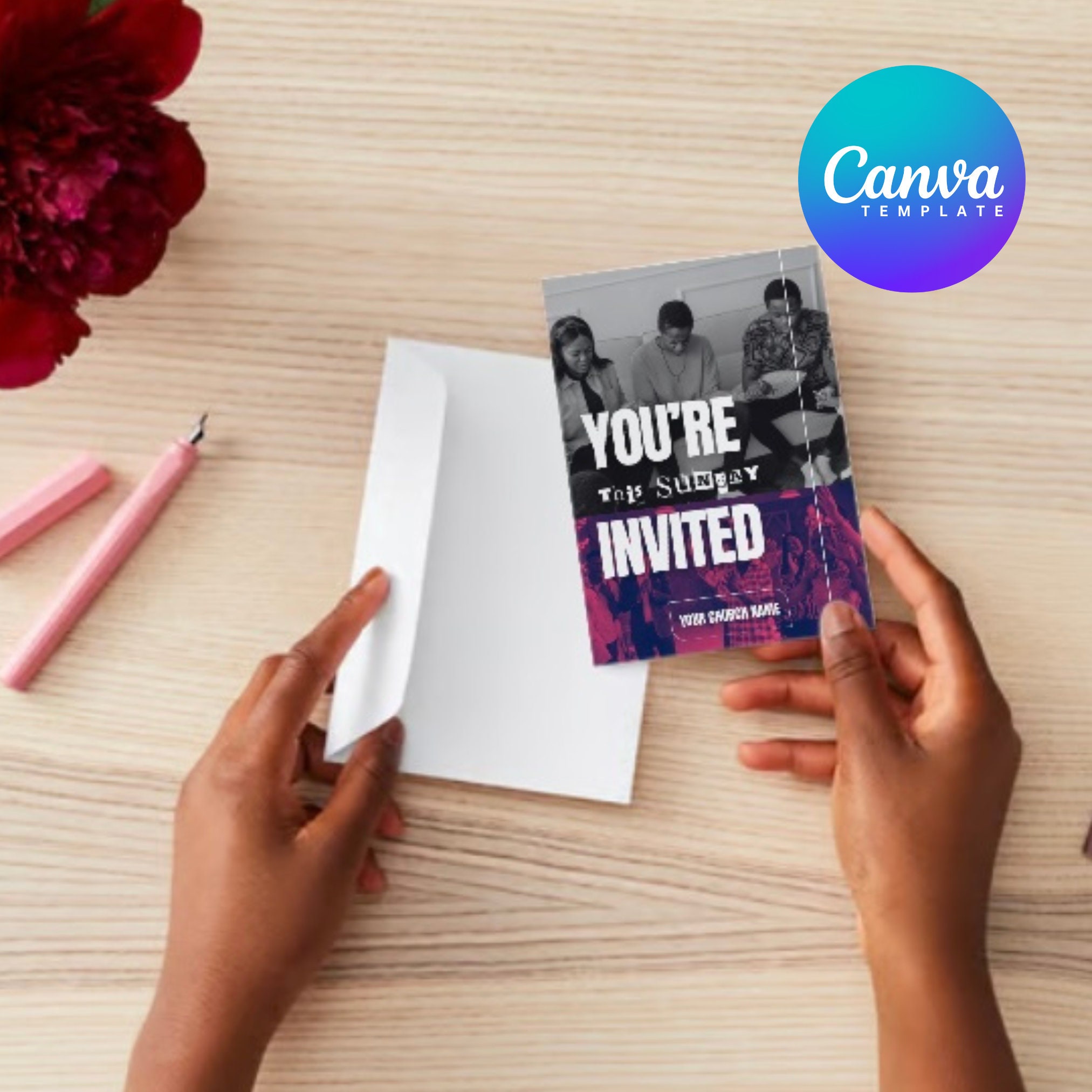 DIY Church Invite Card Template - Etsy