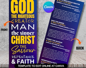 DIY Church Evangelism Tract, Salvation Tract Printable, Customisable ...