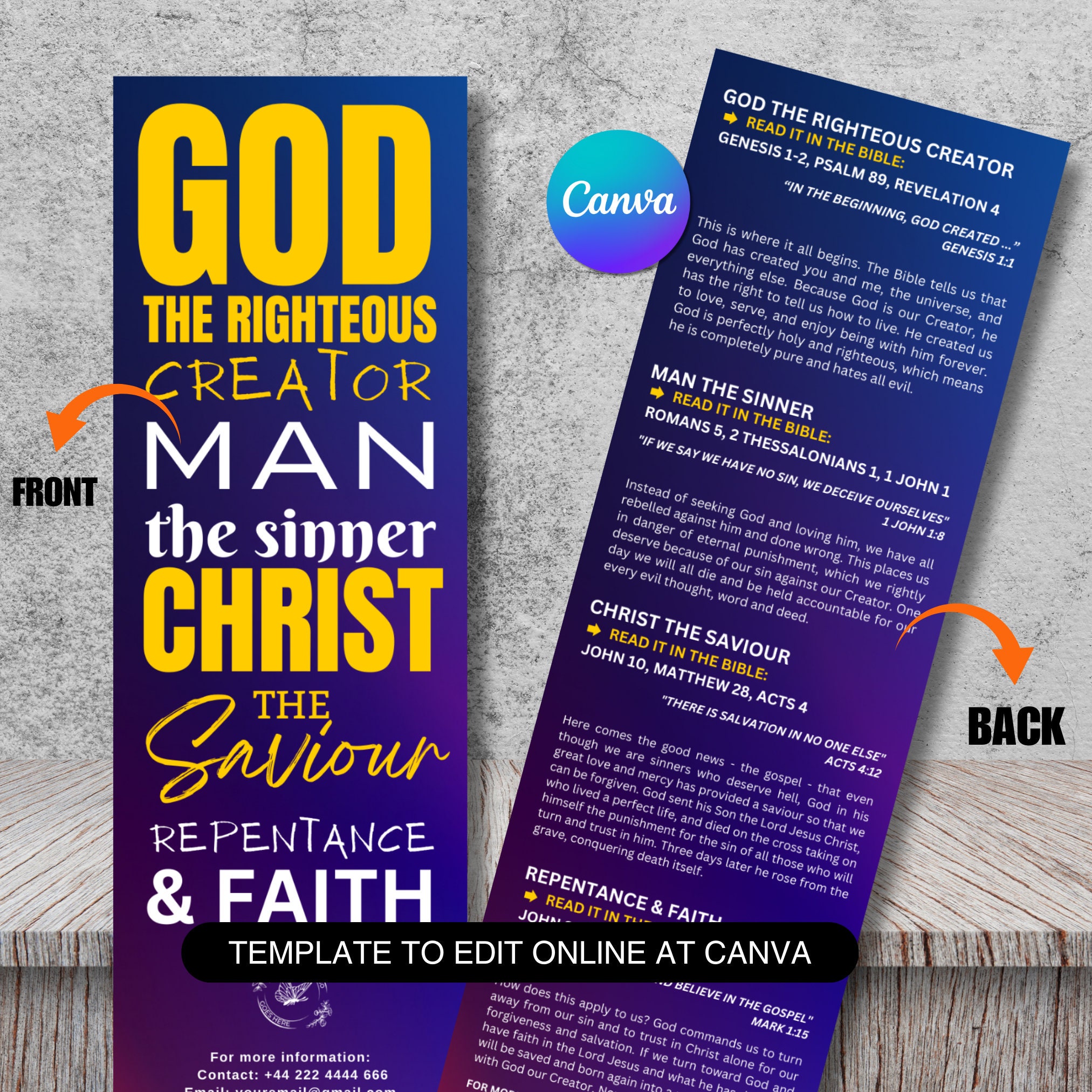 DIY Church Evangelism Tract, Salvation Tract Printable, Customisable ...