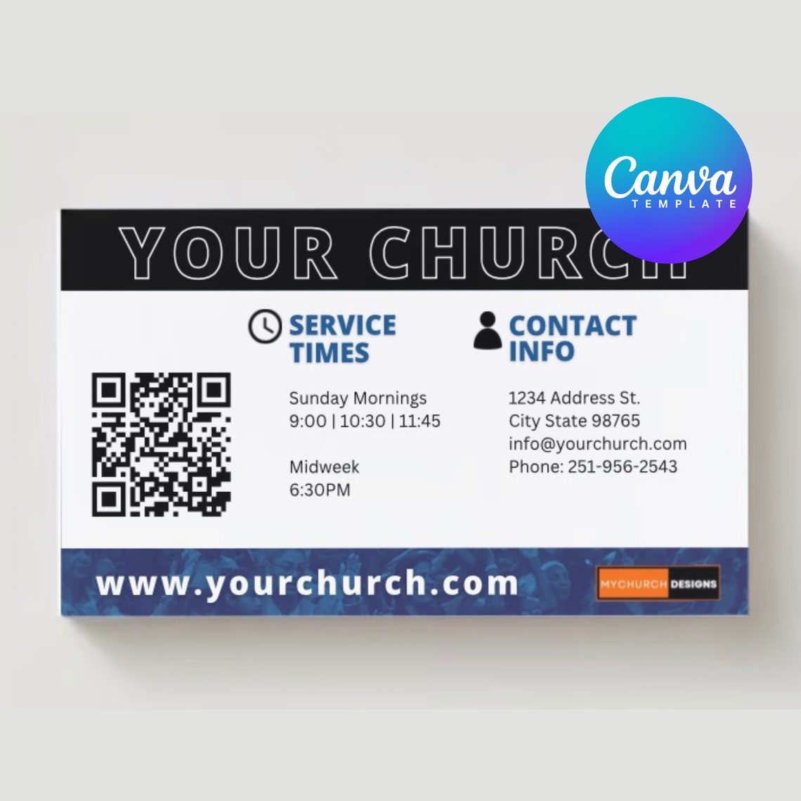DIY Church Invite Card Template - Etsy