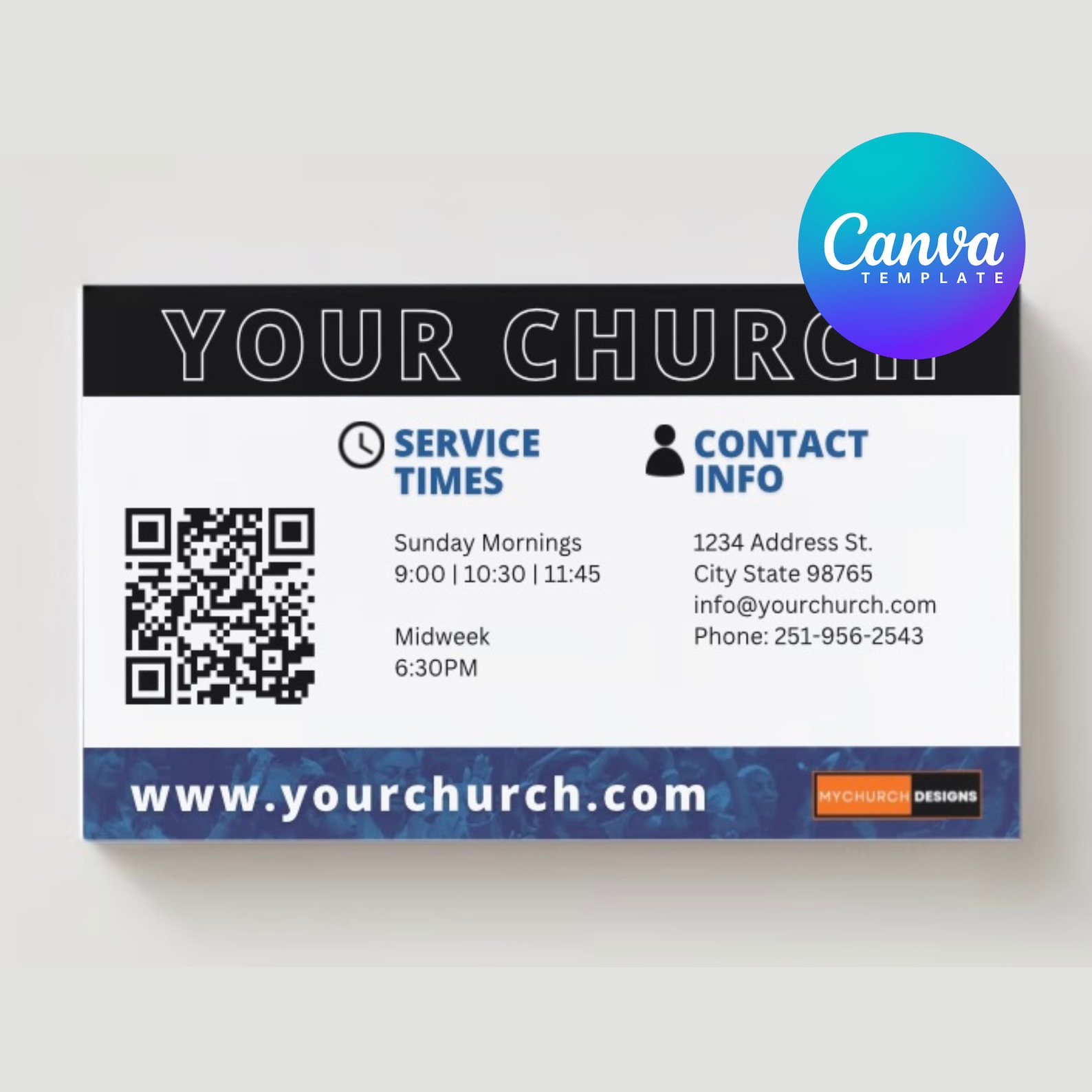 DIY Church Invite Card Template - Etsy