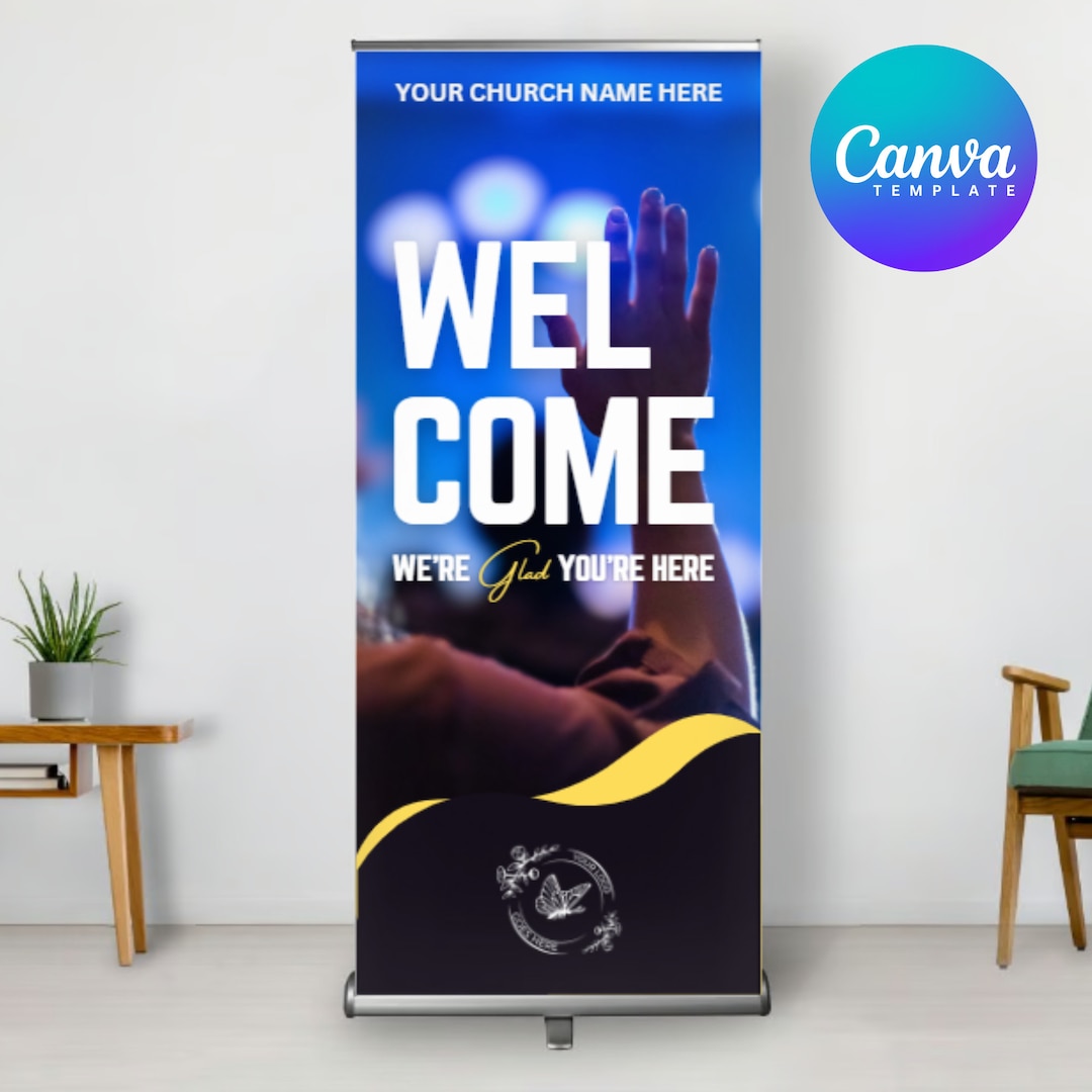 DIY Church Retractable Banner Canva Template - Etsy