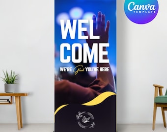 DIY Church Retractable Banner Canva Template - Etsy