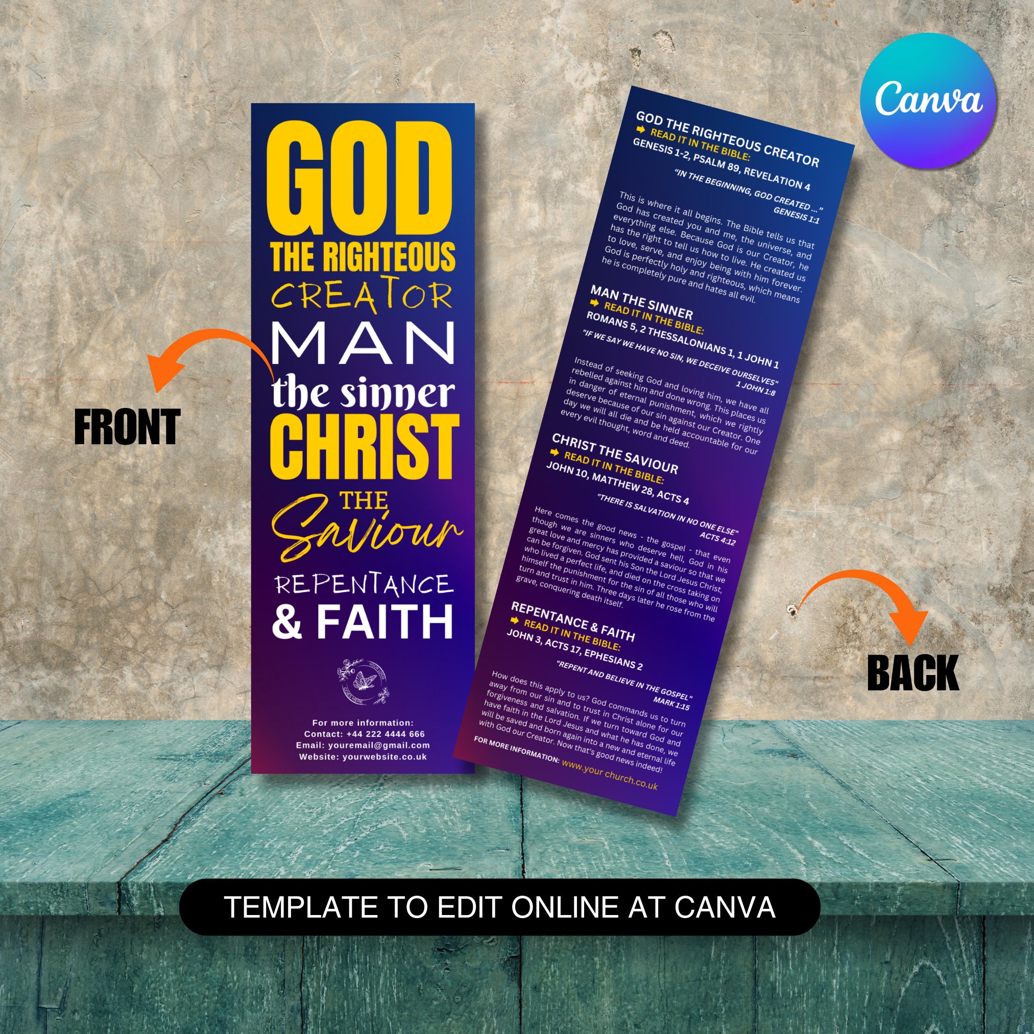 DIY Church Evangelism Tract, Salvation Tract Printable, Customisable ...