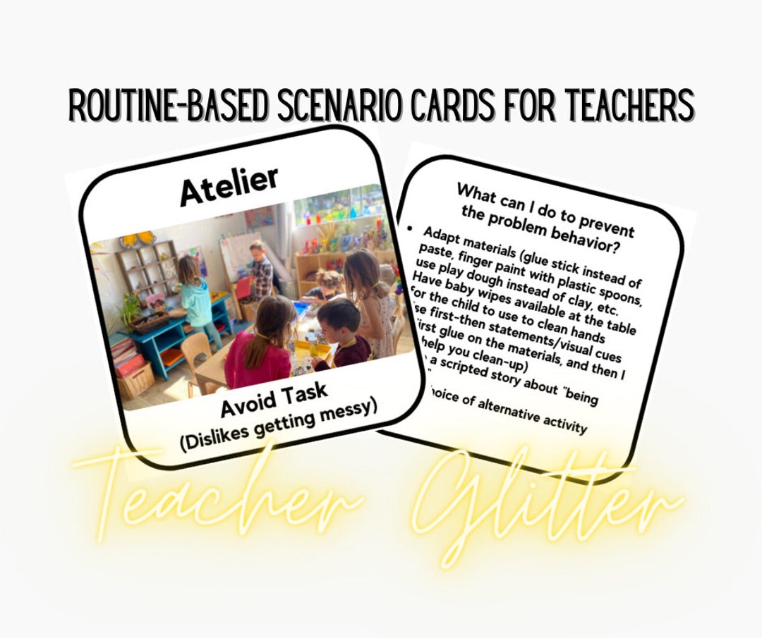 Routine-based Scenario Cards for Teachers - Etsy