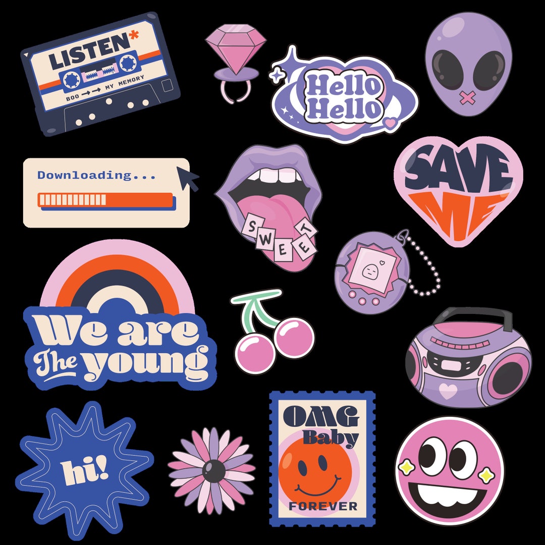 Y2K Aesthetic Cute Stickers - Etsy