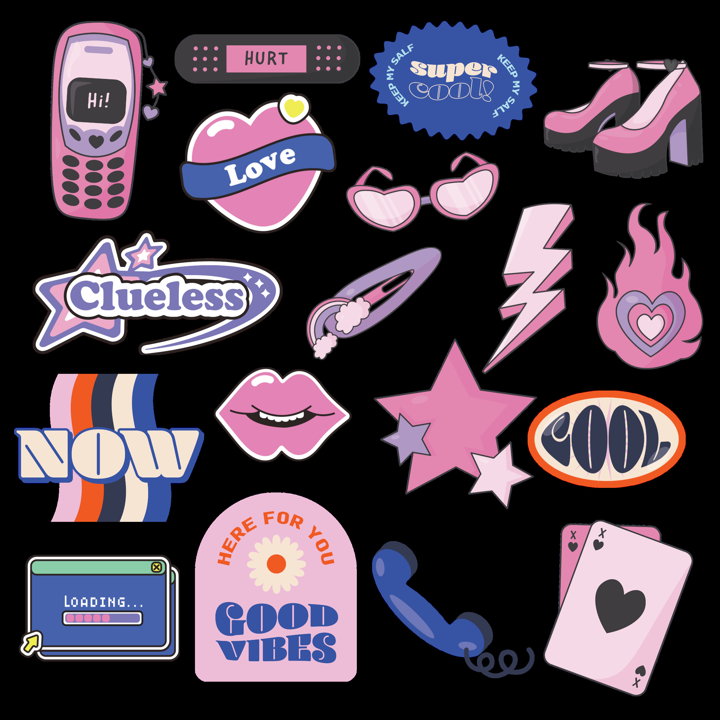 Y2k Aesthetic Sticker PNG - Etsy