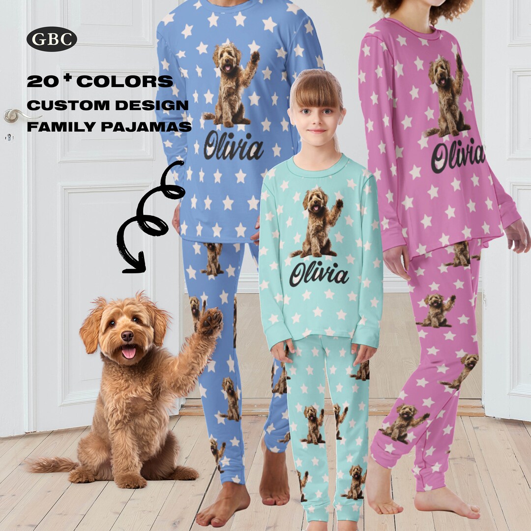 Custom Pajama, Personalized Pet Photo Pajamas, Custom Family Pajamas ...