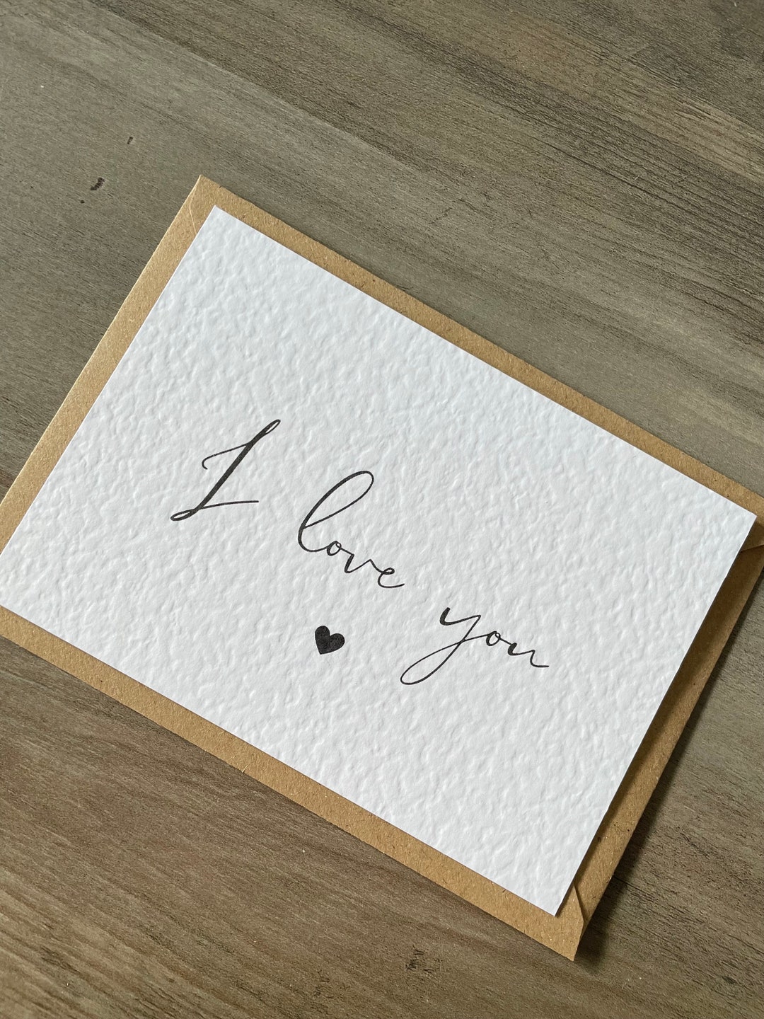 I Love You More Card, Simple Note Card, Postcard Style Note Card - Etsy UK