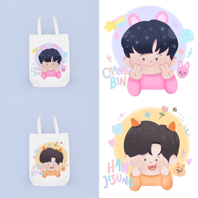 Stray Kids Tote Bag Stray Kid Cute Members Tote Bag Skz Bag - Etsy