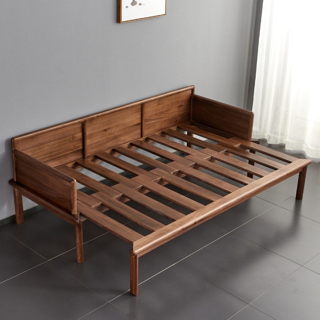 All Solid Wood Black Walnut Arhat Bed Small Apartment - Etsy