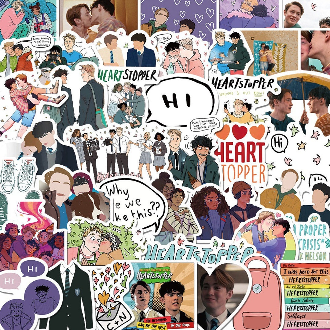 50 Heartstopper Stickers Sheet for Laptop/waterbottle/kindle/skateboard ...