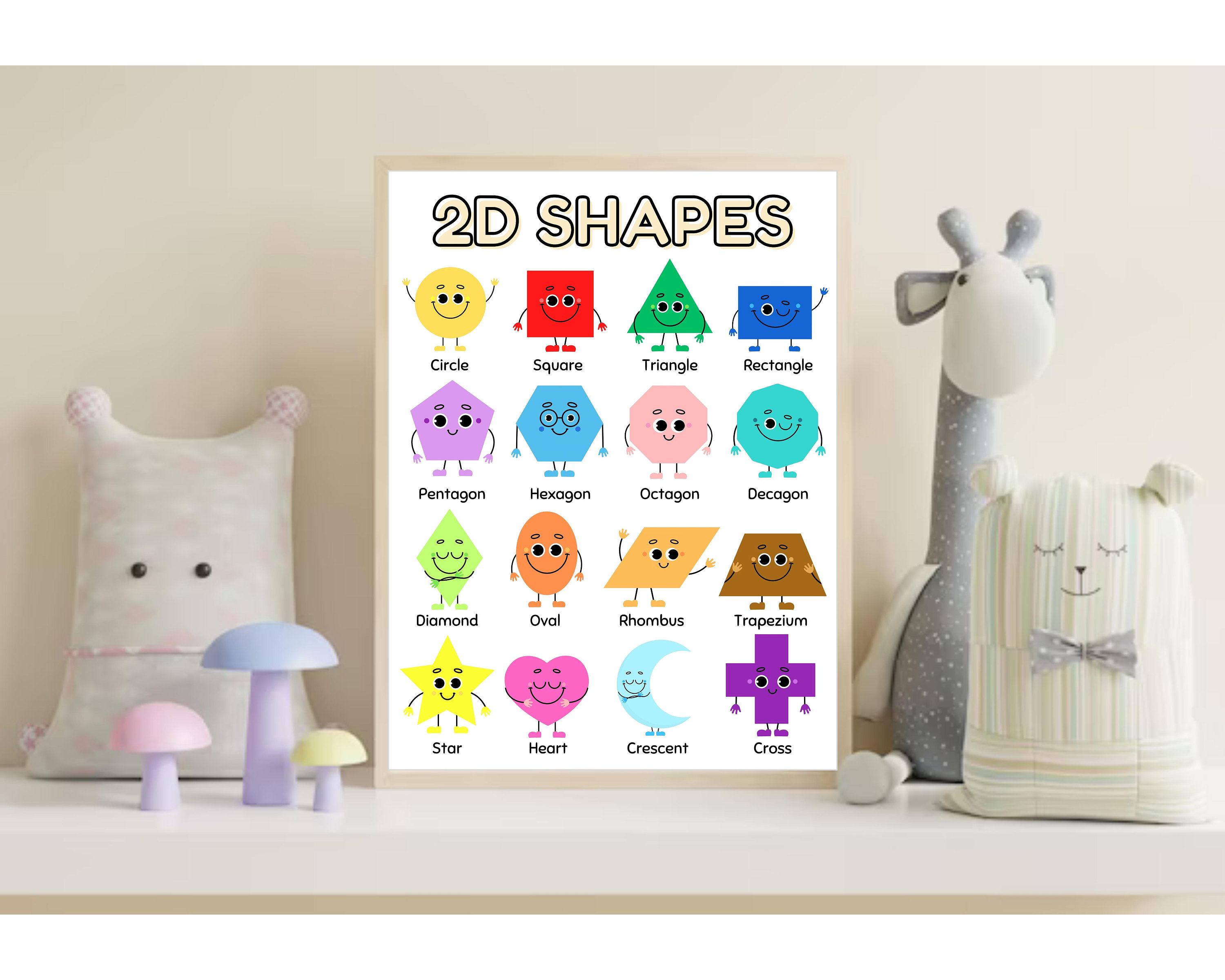 2D Shapes Poster - Etsy