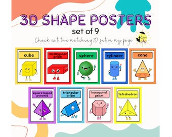 3D Shape Posters - Etsy