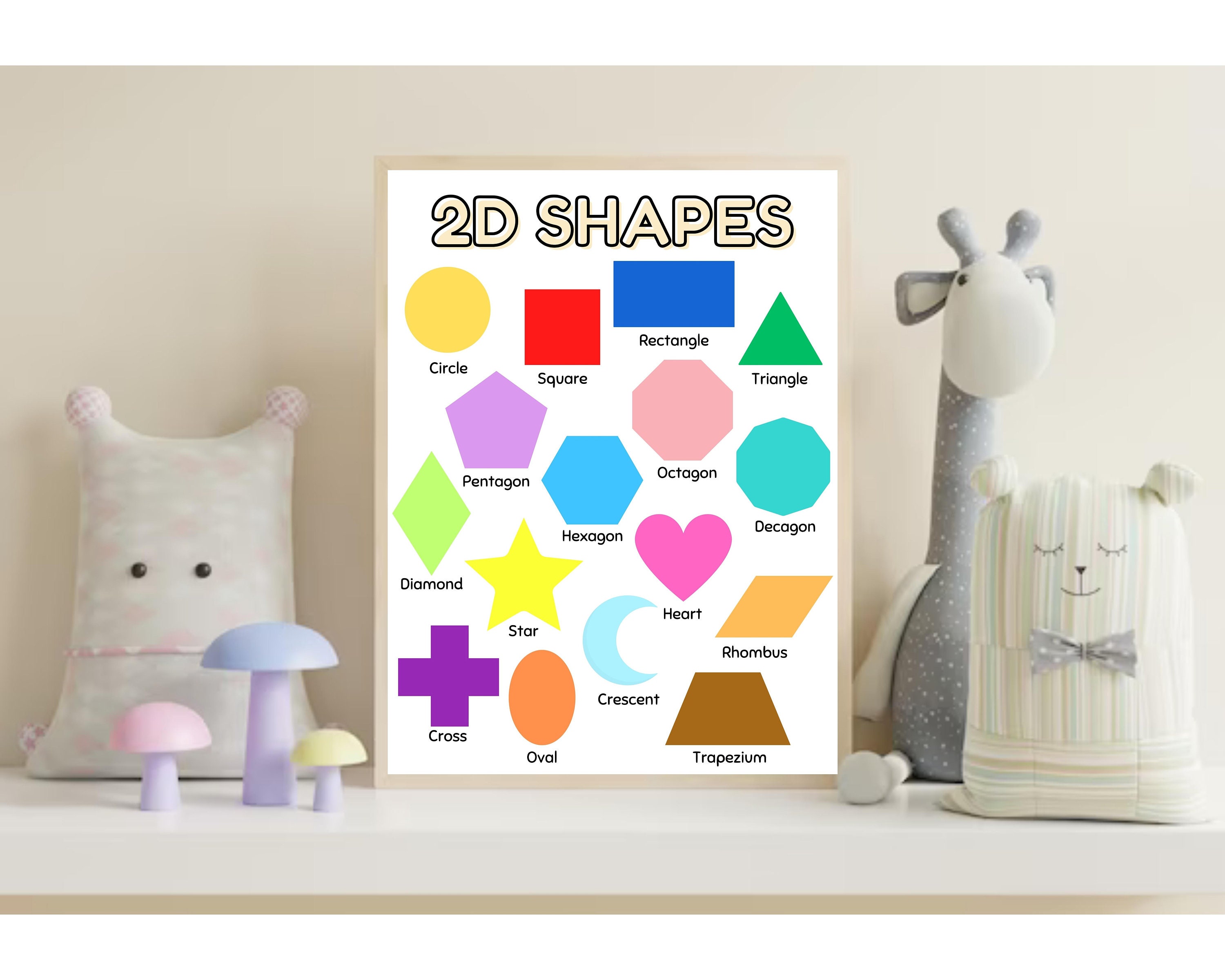 2D Shapes Poster - Etsy