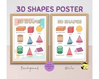 Basic 3D Shapes Poster DIGITAL DOWNLOAD - Etsy