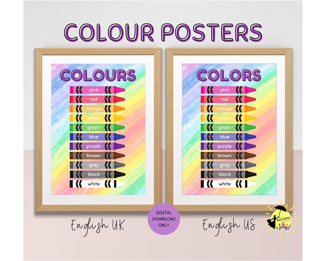 Colours Poster, Colors Poster - Etsy
