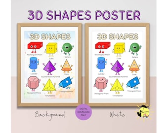 Basic 3D Shapes Poster DIGITAL DOWNLOAD - Etsy