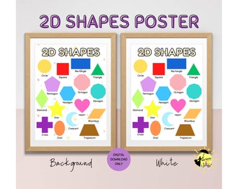 Early Learning Shapes Poster - Etsy