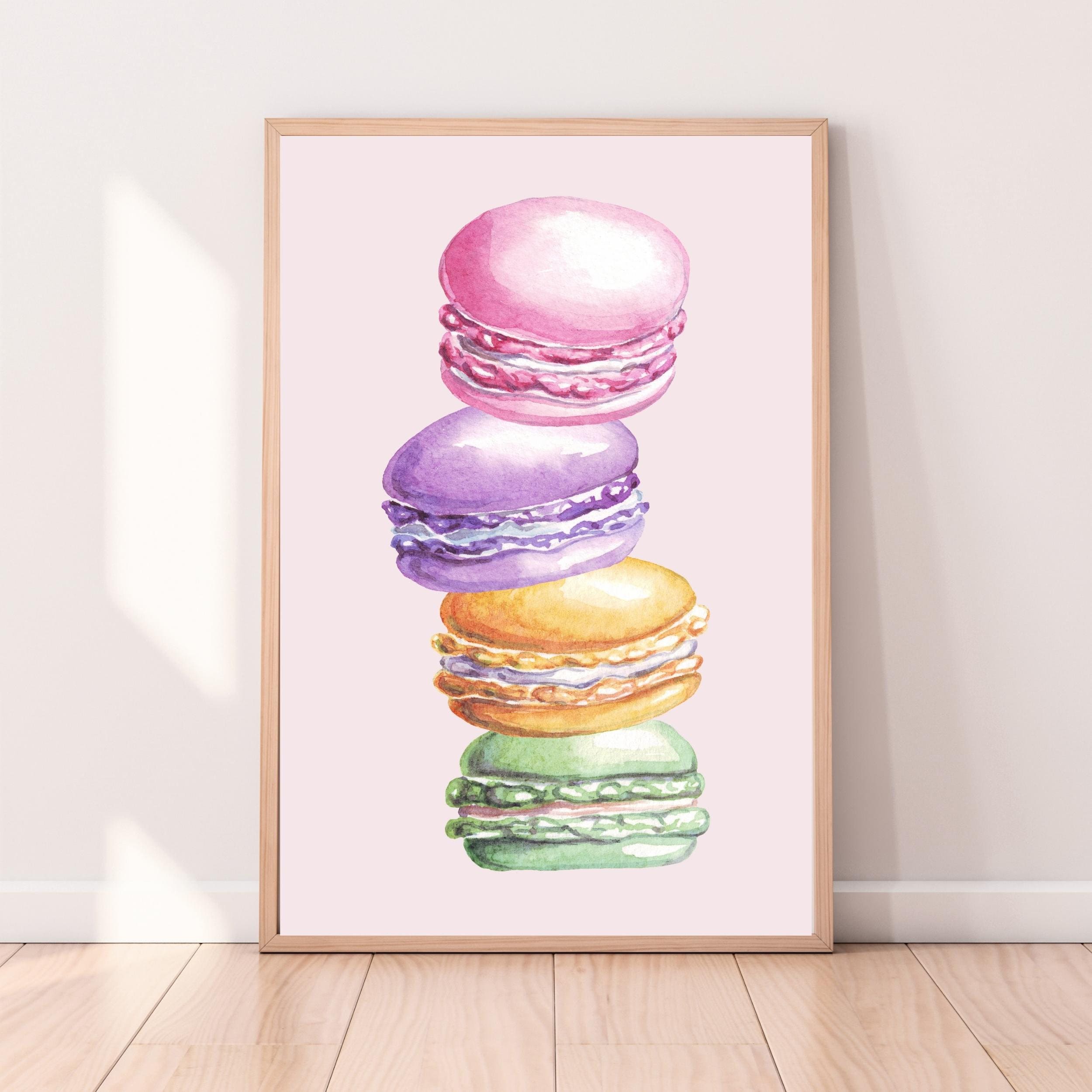 Macaron Poster, Dessert Poster, Food Poster, Printable Wall Art ...