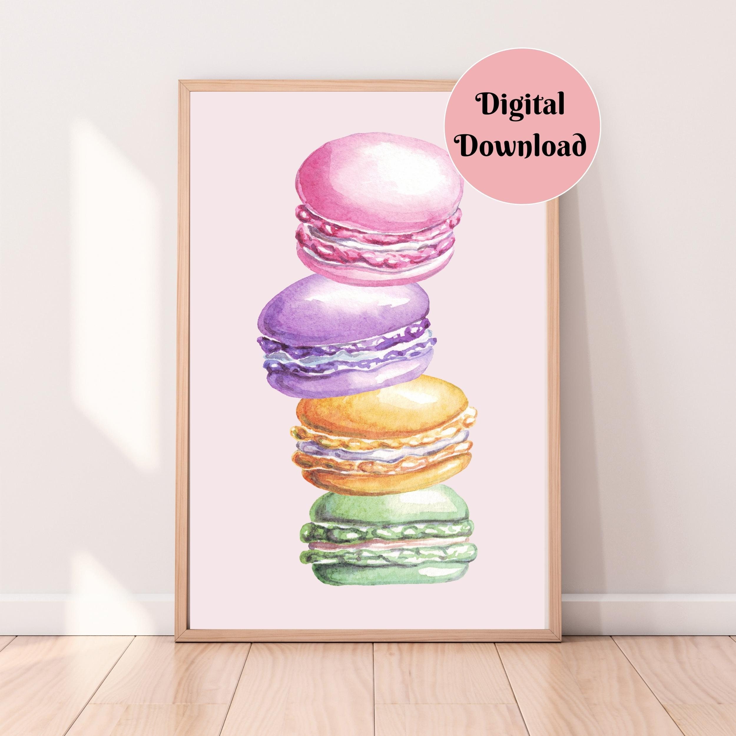 Macaron Poster Dessert Poster Food Poster Printable Wall - Etsy