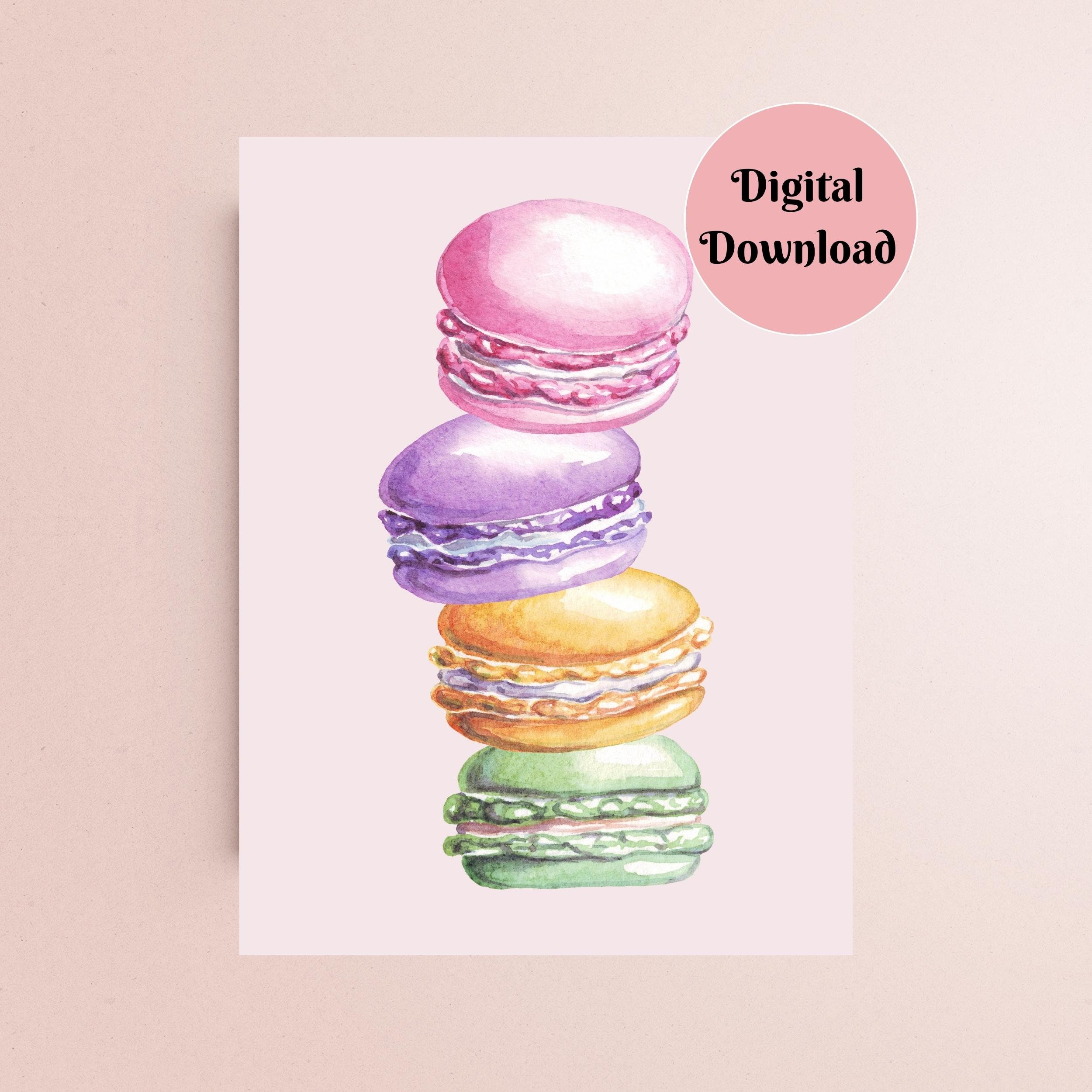 Macaron Poster Dessert Poster Food Poster Printable Wall - Etsy