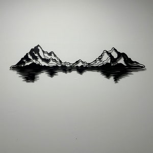 Mountain Metal Wall Art, Metal Mountain Art, Metal Wall Art, Mountain ...