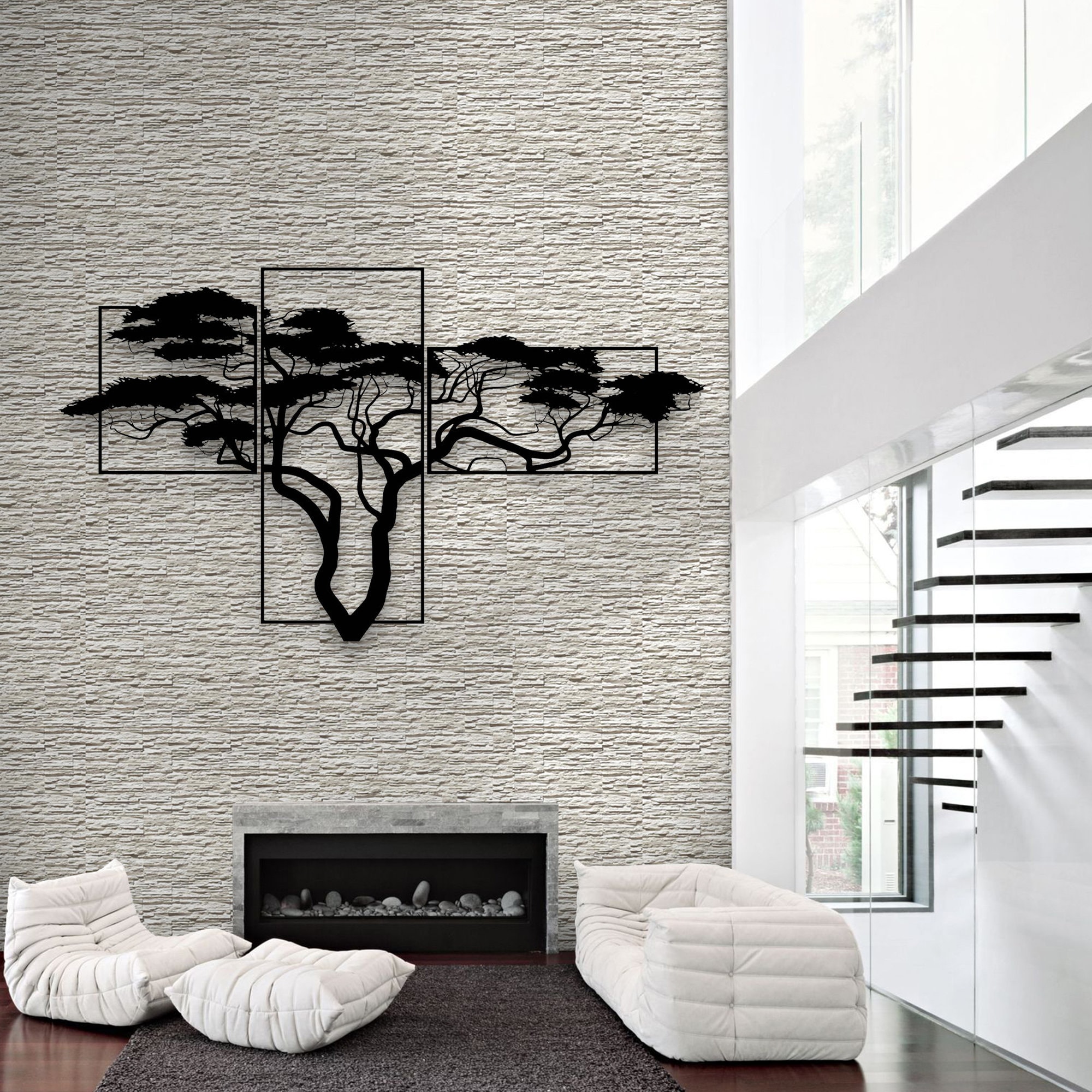 Metal Wall Art, Metal Wall Decor, Tree of Life 3 Panels, Wall Hangings ...
