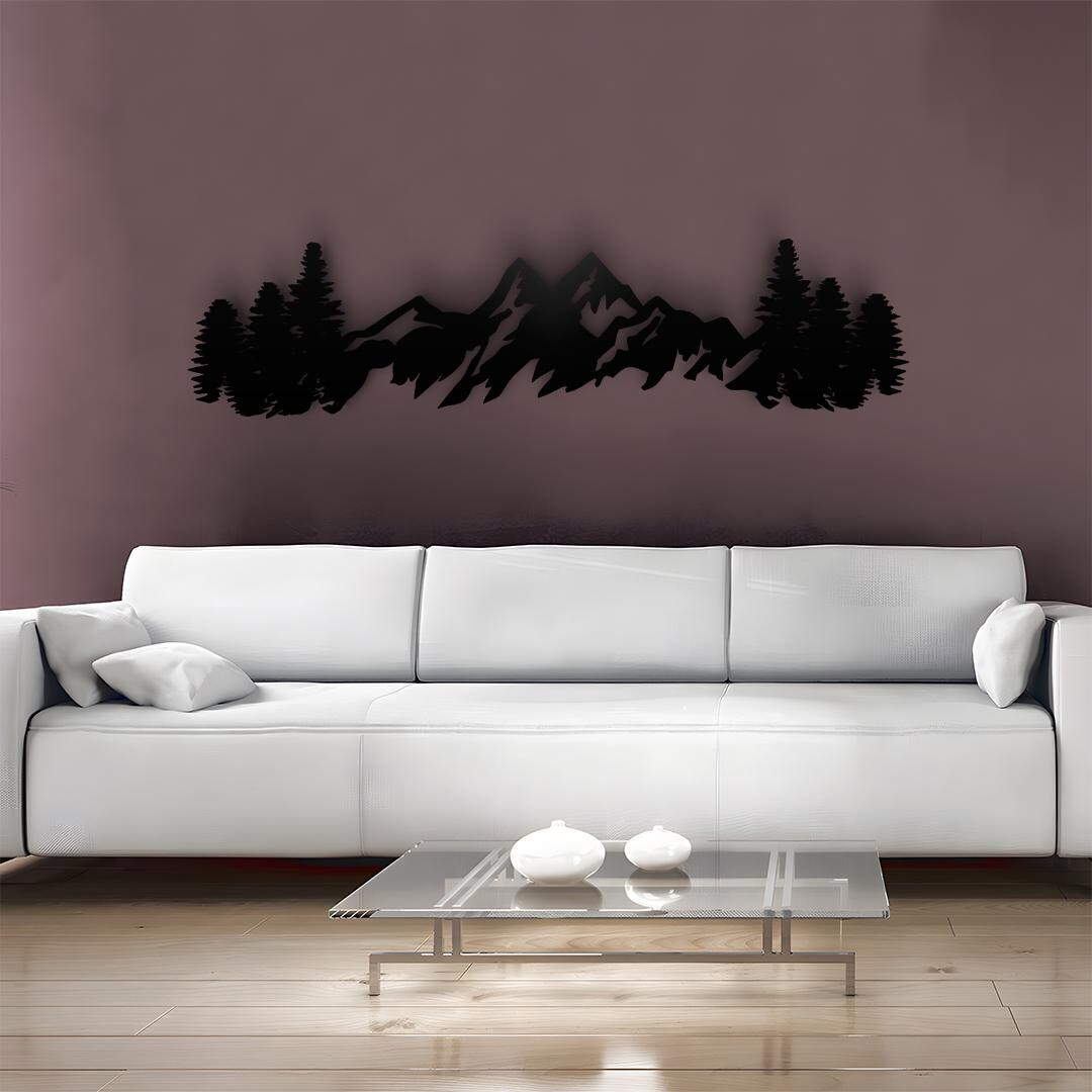 Mountain Wall Decor, Metal Mountain Wall Art, Large Metal Wall Art ...