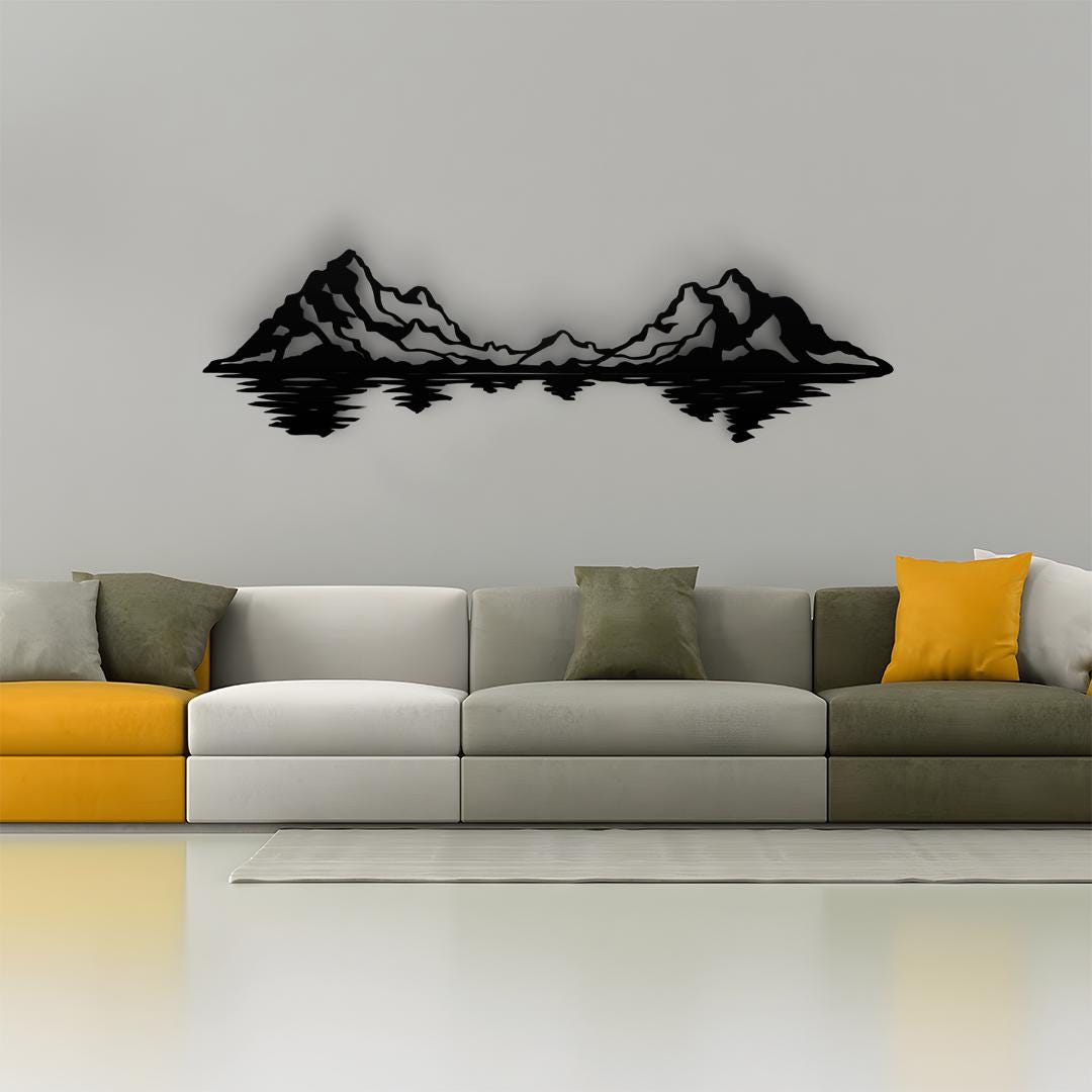 Mountain Metal Wall Art, Metal Mountain Art, Metal Wall Art, Mountain ...