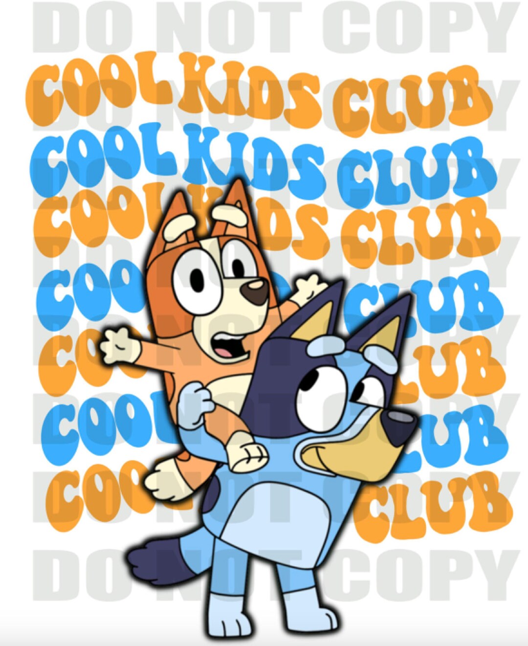 Cool Kids Club Blue Dog Orange Dog PNG Artwork - Etsy