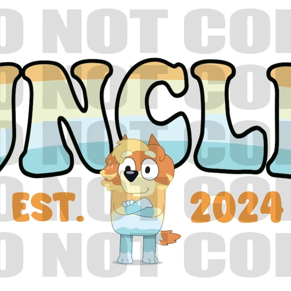 Bluey Uncle Svg - Etsy