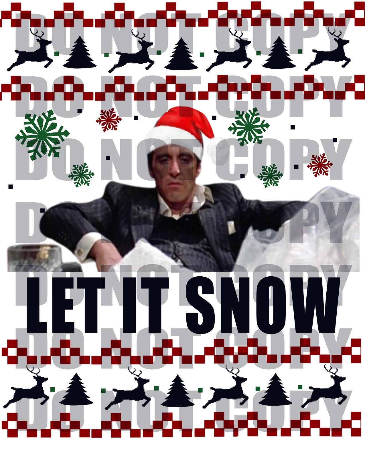 Scarface Ugly Christmas Sweater PNG Shirt Design - Etsy