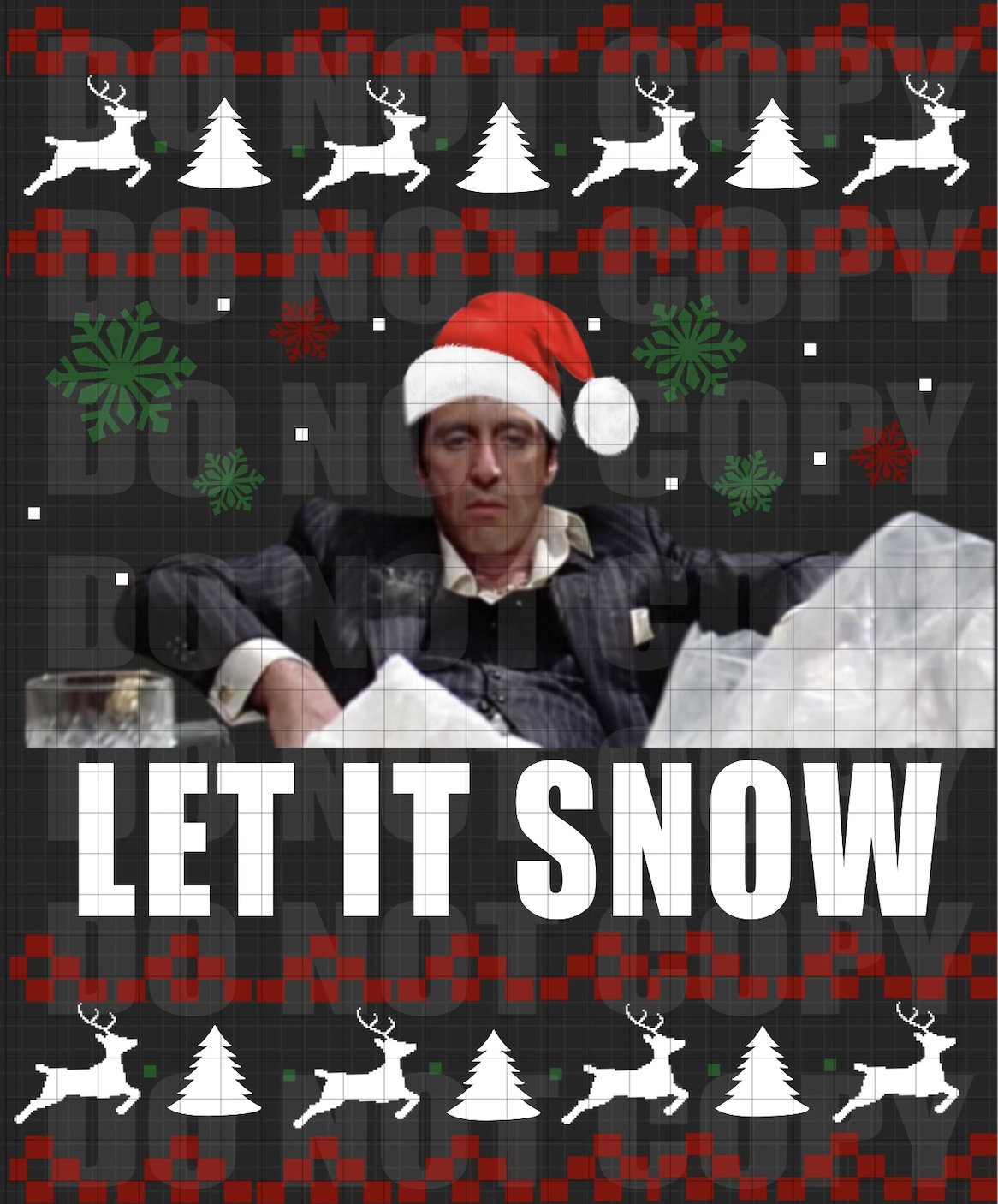 Scarface Ugly Christmas Sweater PNG Shirt Design - Etsy