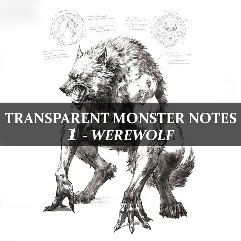 23 Page Transparent Background Monster Notes 1, Chapter 1 Werewolf, 23 ...