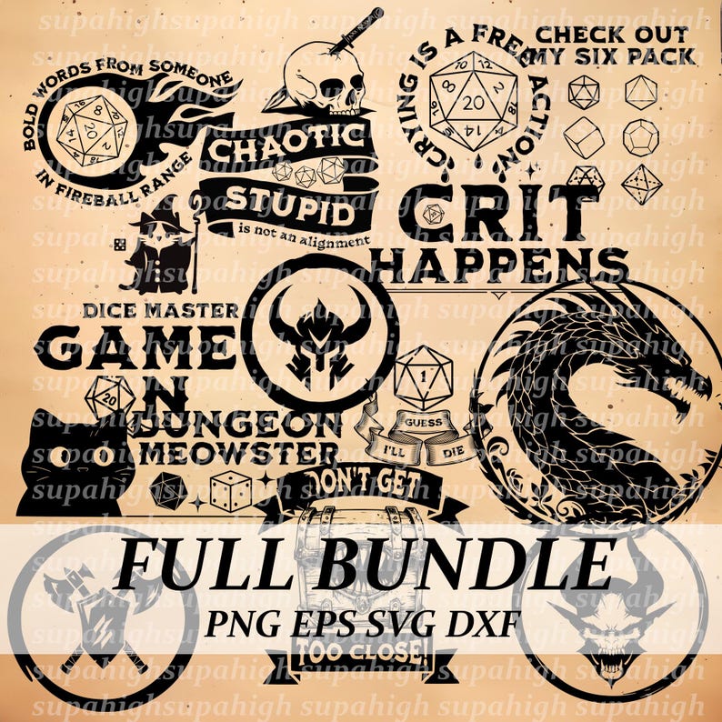 Full Design Bundle Png Svg Png Transparent Background, Dnd Class Symbol ...