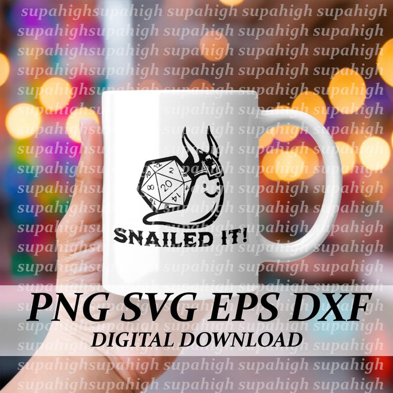 Snailed It! Svg Png Eps Dxf Transparent Background, Dnd Funny Logo Dnd ...