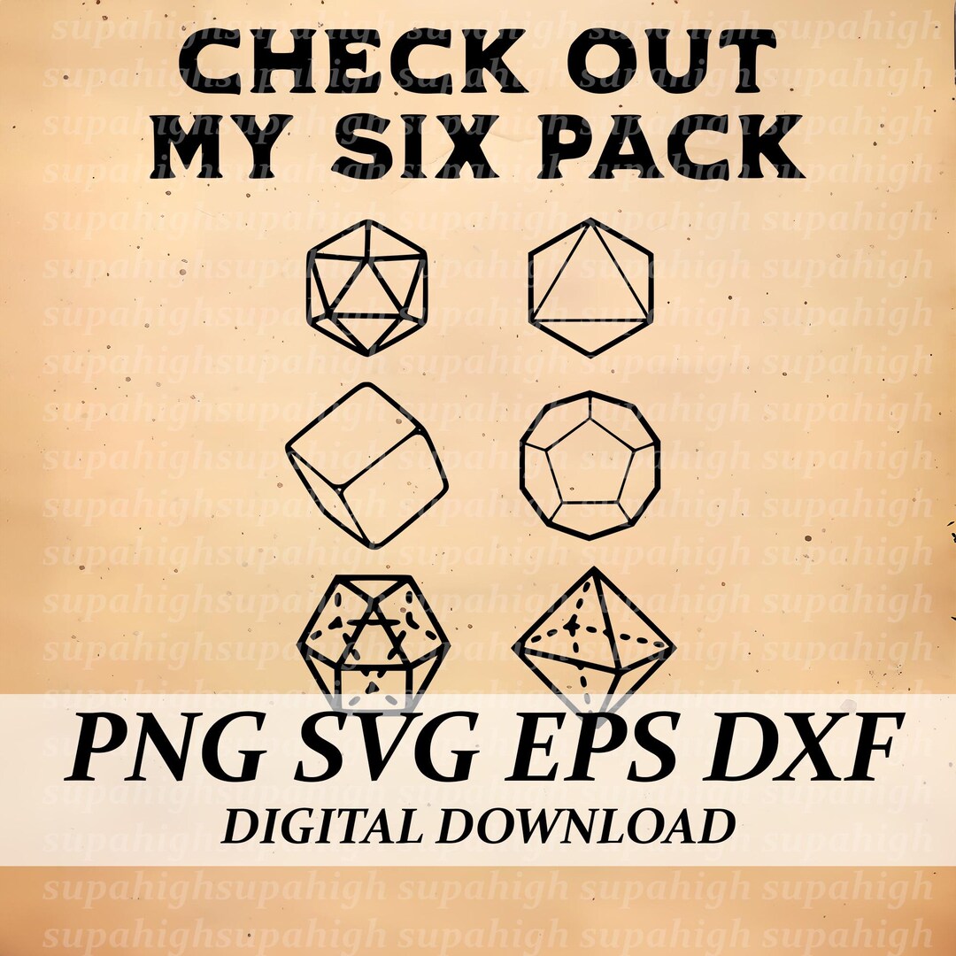 Check Out My Six Pack Svg, Transparent Background Dnd Svg, Dungeon ...