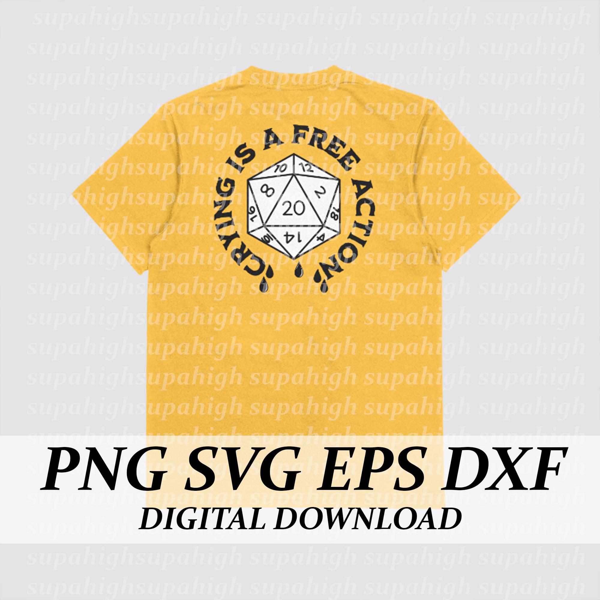 Crying is a Free Action Dnd Svg Png Dxf Eps, Transparent Background ...