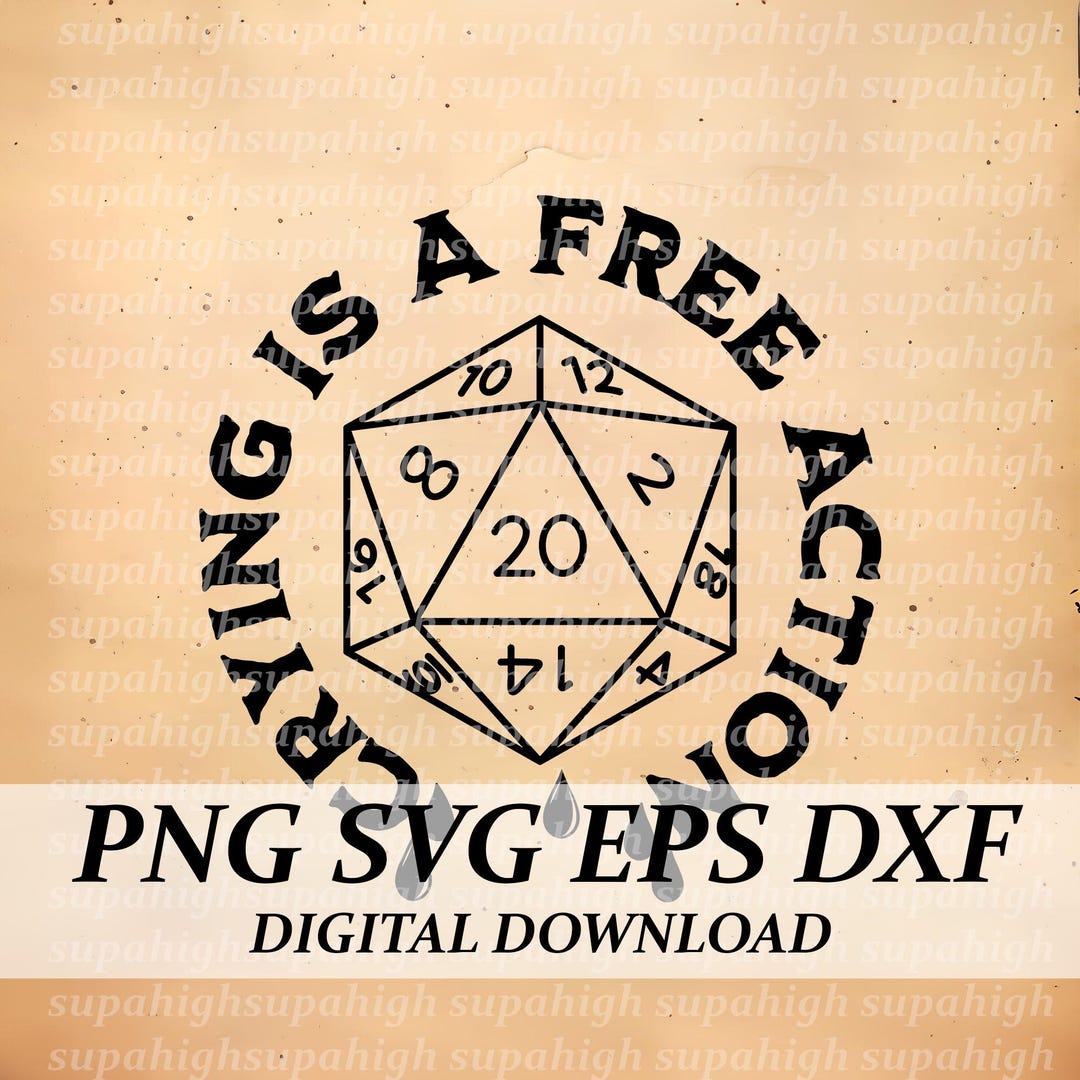 Crying is a Free Action Dnd Svg Png Dxf Eps, Transparent Background ...