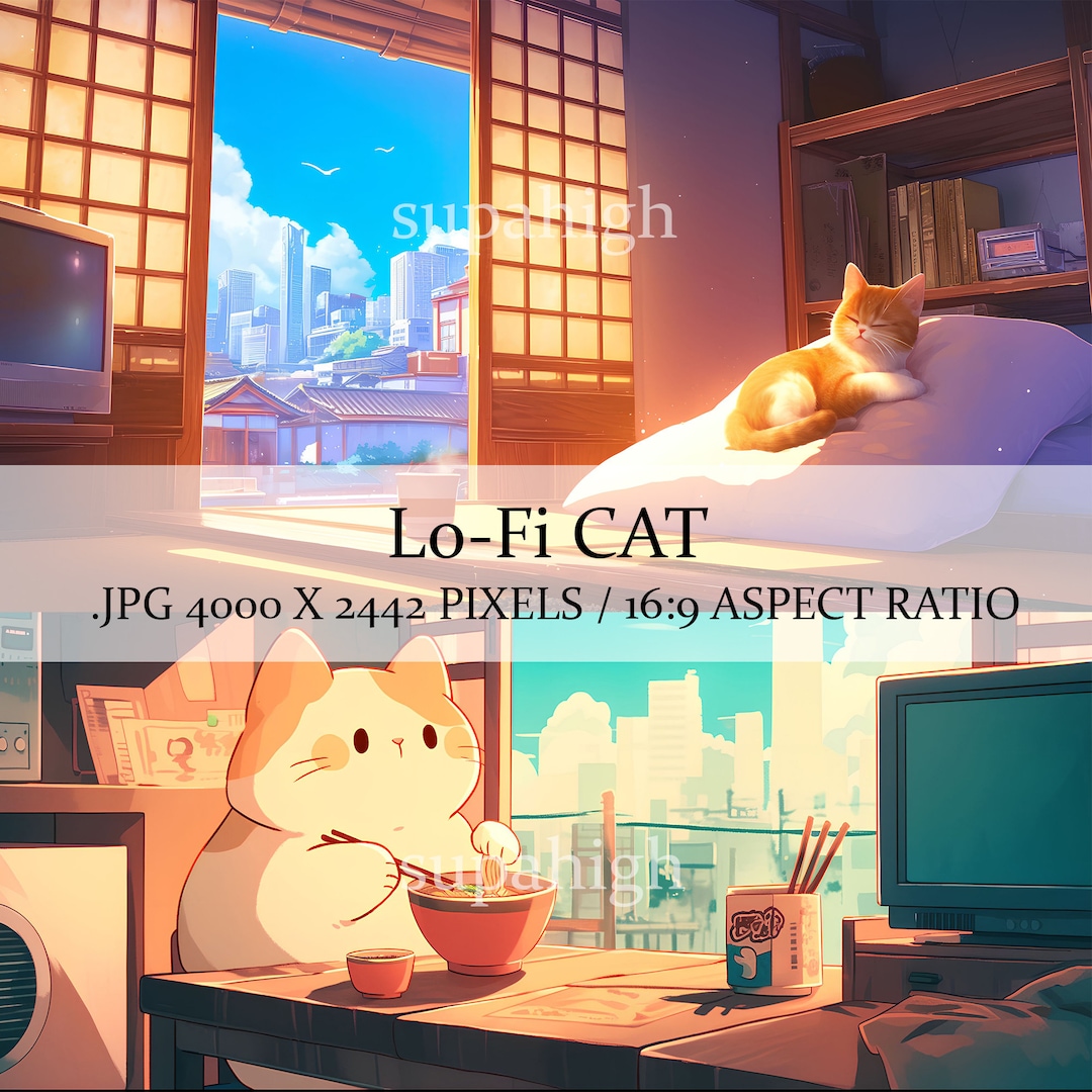 17 Lo-fi Cats Wallpaper Plants Wallpaper Books Cozy Wallpaper Desktop ...
