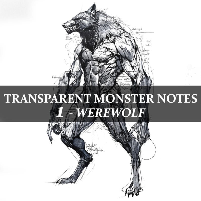 23 Page Transparent Background Monster Notes 1, Chapter 1 Werewolf, 23 ...