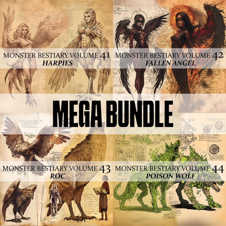 FULL BESTIARY ACCESS, Complete Mega Bestiary Chapters, Supahigh All ...
