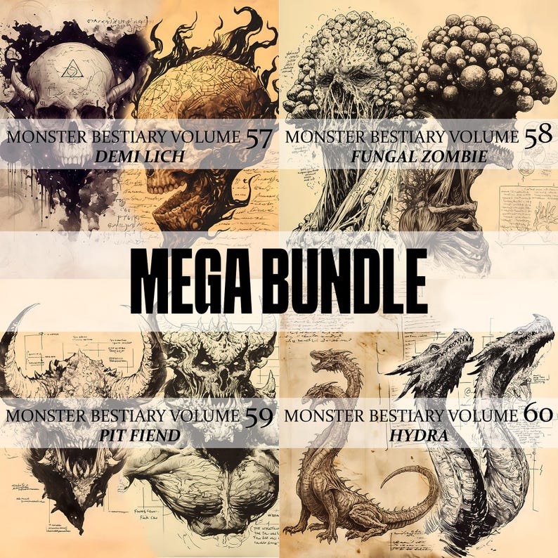 FULL BESTIARY ACCESS, Complete Mega Bestiary Chapters, Supahigh All ...