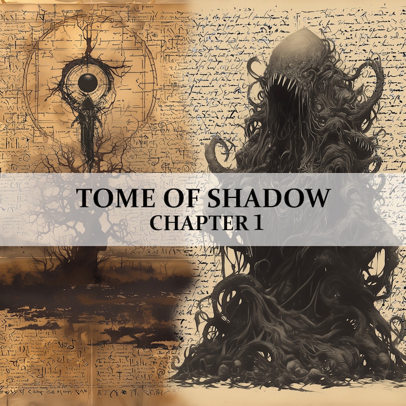 20 Necronomicon Pages, Chapter 1 Tome of Shadow Printable JPG Pages ...