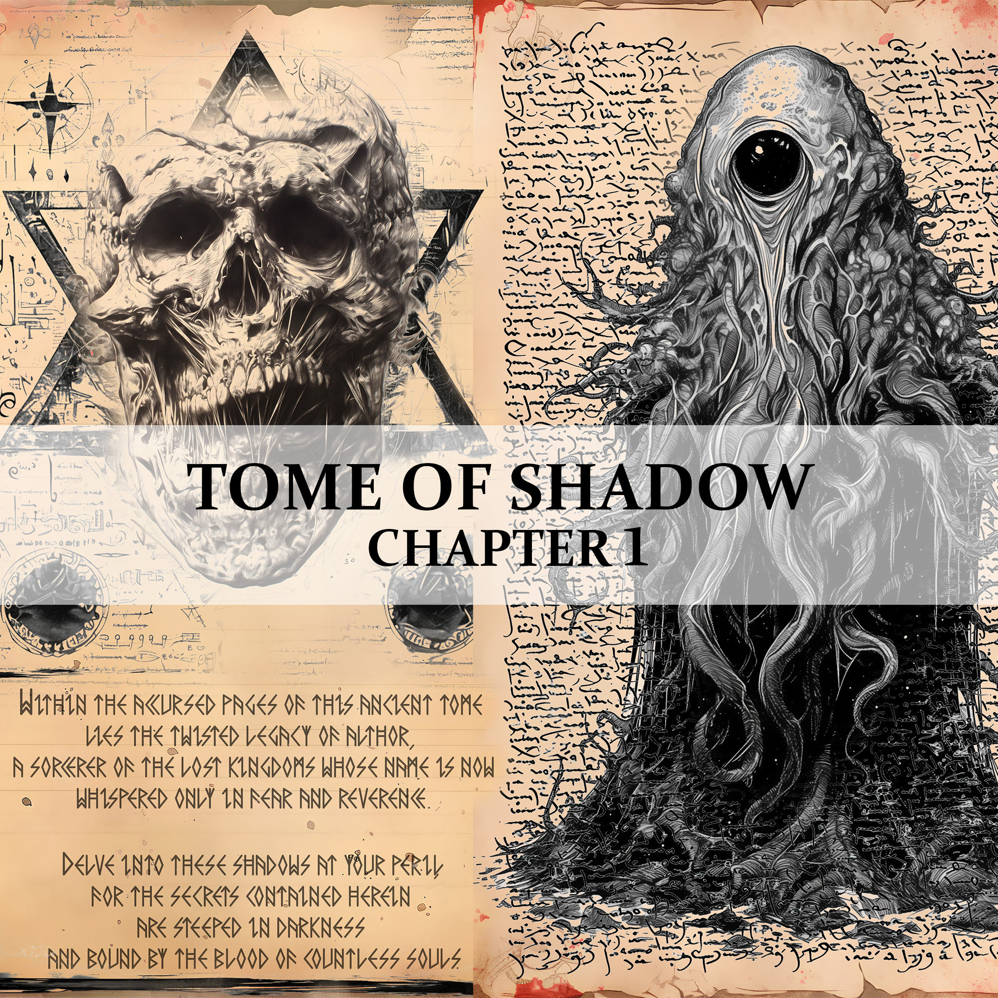 20 Necronomicon Pages, Chapter 1 Tome of Shadow Printable JPG Pages ...