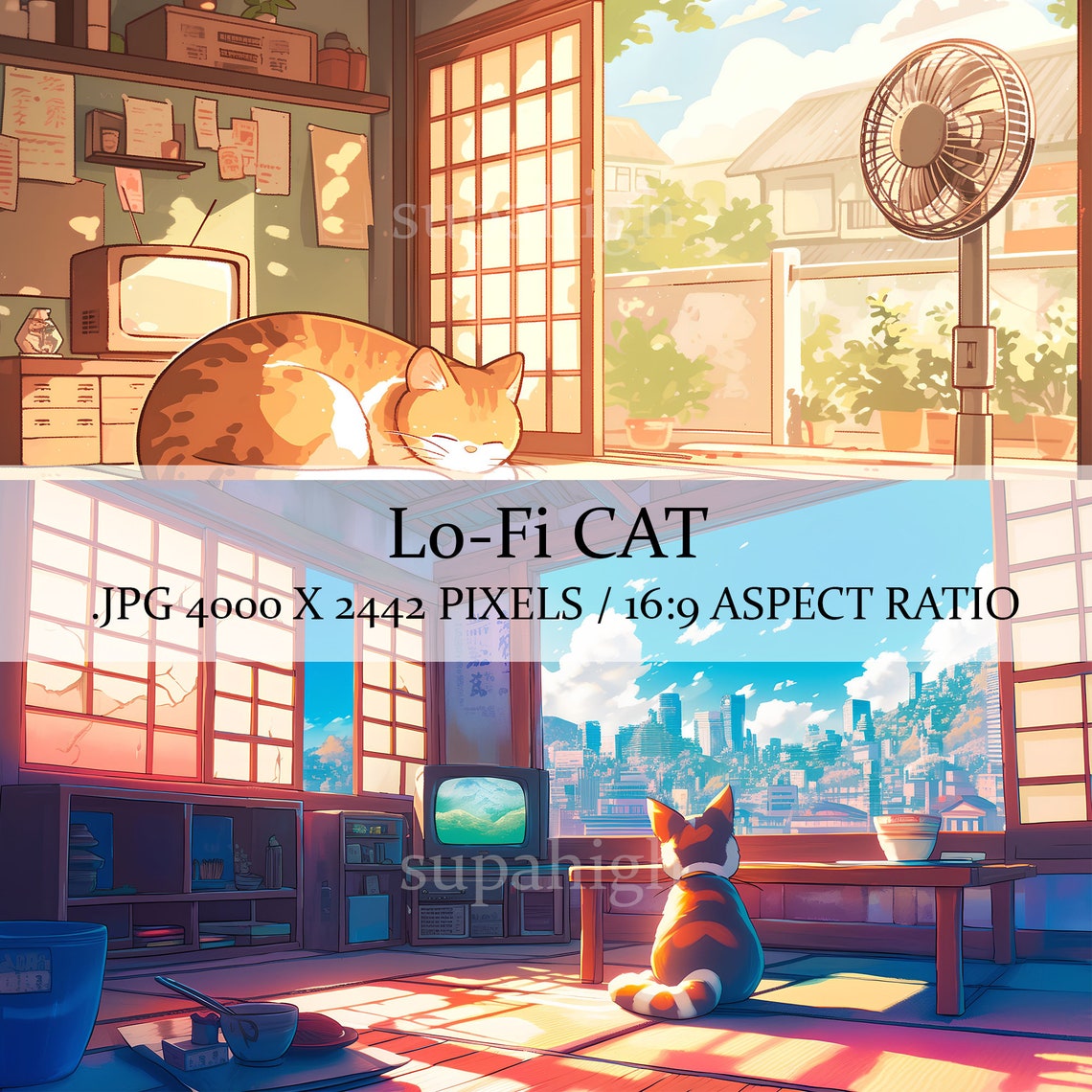 17 Lo-fi Cats Wallpaper Plants Wallpaper Books Cozy Wallpaper Desktop ...